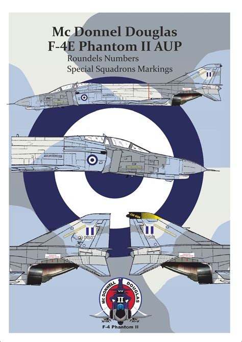 Mcdonnell Douglas F 4 E Phantom Ii Aup Roundels Numbers And Sq