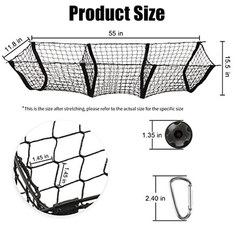 Amiss Filet de rangement à poches pour coffre de lit filet de rangement robuste en maille