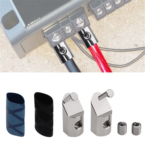 Urlwall 2pcs Input Wire Gauge Reducer Offset Angled 1 0 Gauge To 4 Gauge Amp Input