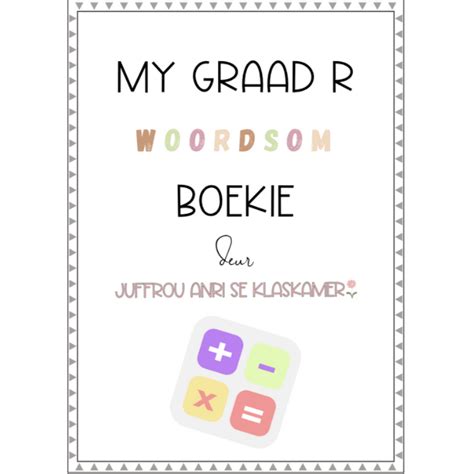 My Graad R Woordsom Boekie • Teacha
