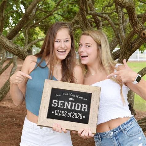 Senior Year Sign For The First Day Of School Class Of 2027 Last First