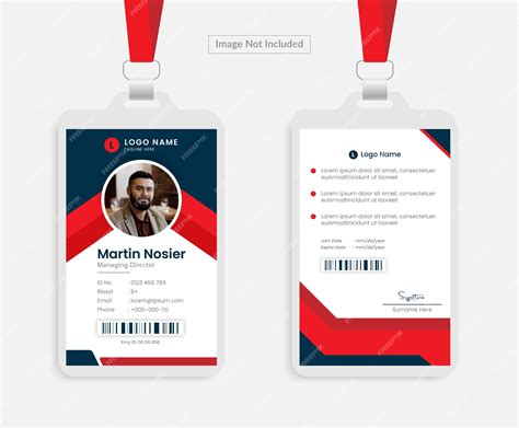 Premium Vector Office Id Card Design Template
