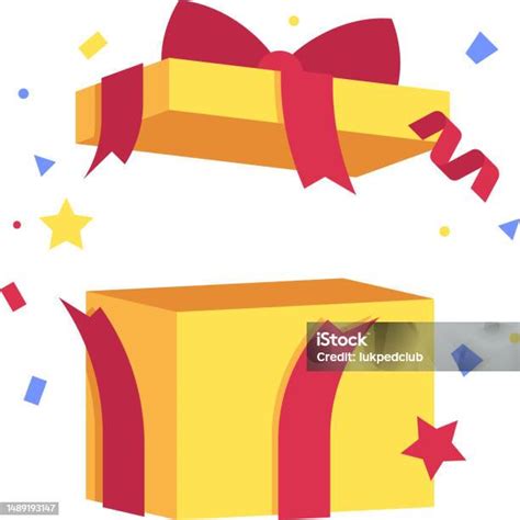 Kotak Hadiah Kosong Berwarnawarni Dalam Desain Datar Untuk Digunakan
