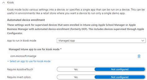 Microsoft Endpoint Intune IOS Single App Kiosk Mode TASTE OF IT