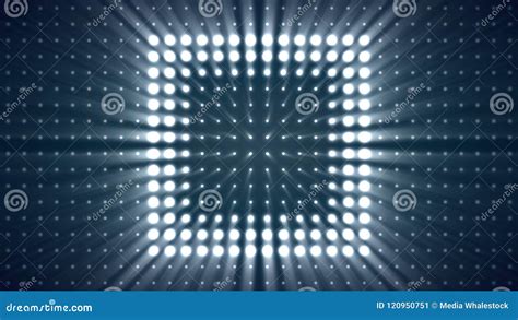 Strobe Lights Flashing Background Vj Loop Blue Lights Board Wall Of
