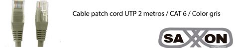 Cable Patch Cord UTP Metros CAT Color Gris