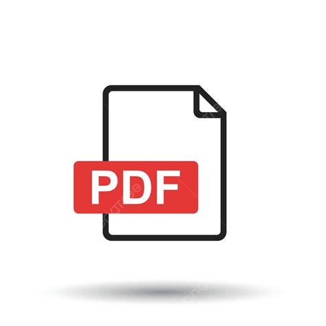 Pdf Icon On White Background Vector Illustration Webpage Background