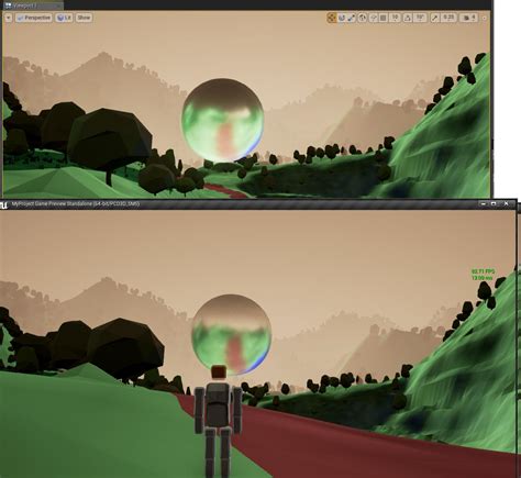 Reflection Capture Actor With Dynamic Light Only Black Meshes R