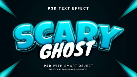 Premium Psd Scary Ghost Text Effect