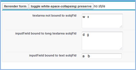 Visualforce VF Rerender Auto Normalizes Spaces In Text Fields Why