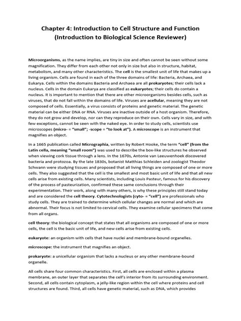 Chapter 4 Reviewer In Biosci Pdf Endoplasmic Reticulum Cell Biology