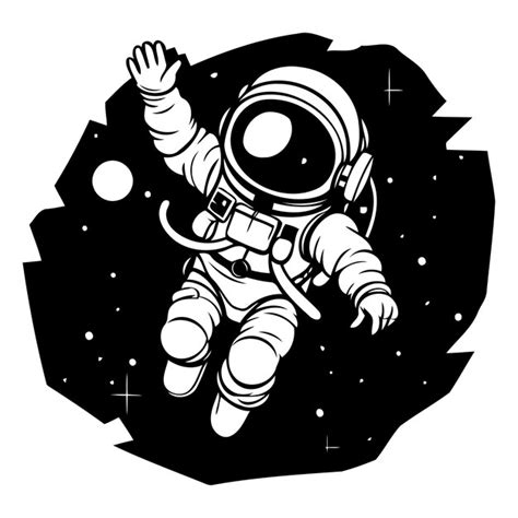 Premium Vector Astronaut In Outer Space Vector Illustration In Cartoon Style