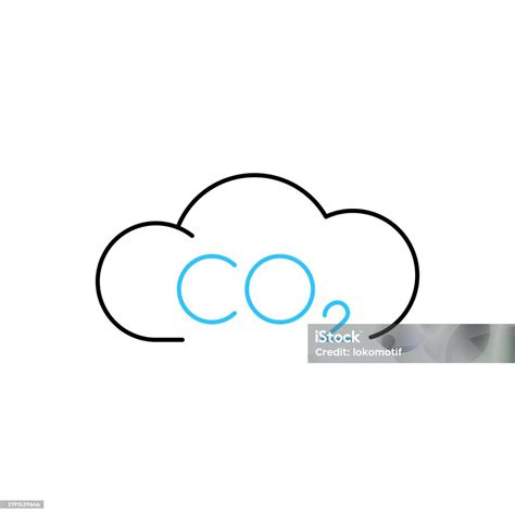 co2 배출량 편집 가능한 스트로크가 있는 두 가지 색상의 선 아이콘입니다 아이콘은 웹 디자인 모바일 앱 ui ux 및 gui
