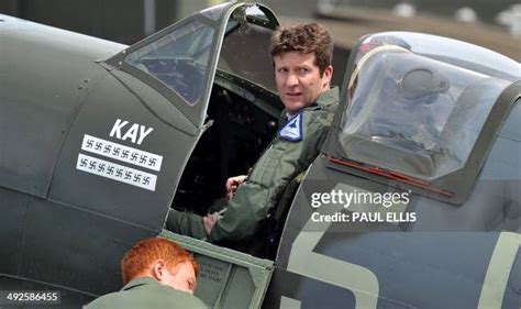 Group Captain Jonny Stringer Sits In An Orginal Second World War