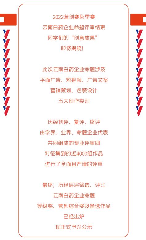 营创赛 2022营创赛秋季赛云南白药命题作品公示！