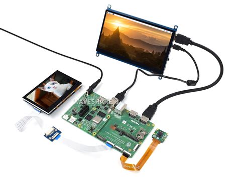 树莓派计算模块Compute Module 4显示屏配件包 带IO底板