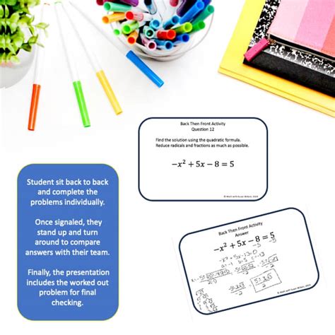 Quadratic Formula Activity Complex Solutions Interactive Class
