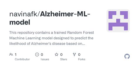 Github Navinafkalzheimer Ml Model This Repository Contains A