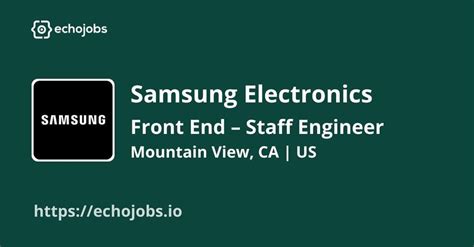 Samsung Electronics Is Hiring Front End Staff Engineer Usd 190k