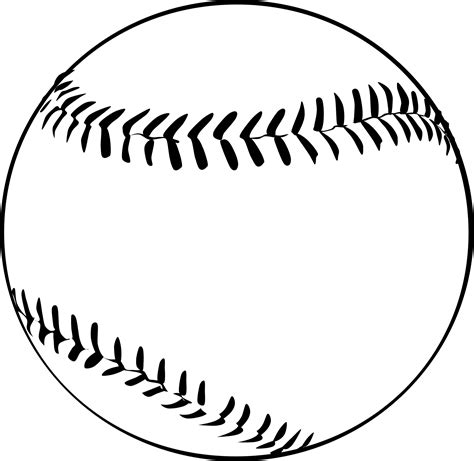 Baseball Clipart Black And White