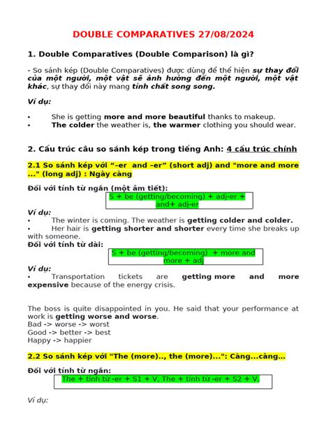 Double Comparatives 27082024 Pdf Language Arts And Discipline