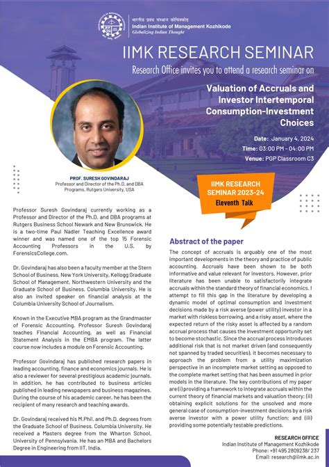 Iimk Iimkozhikode Valuation Investmentchoices Investor