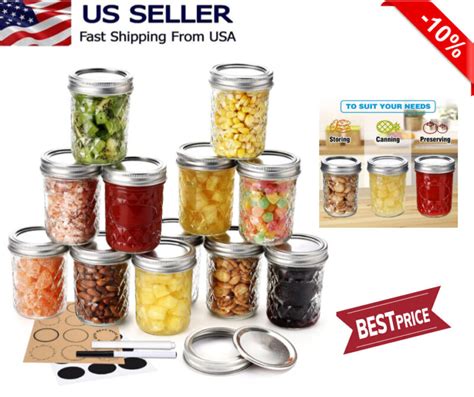 Glass Regular Mouth Canning Jars 12 Pack Mas