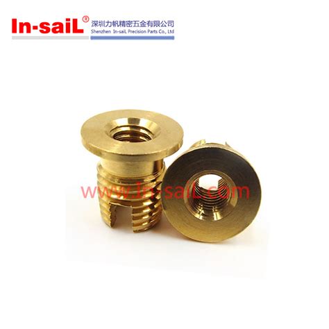 China In Sail M8 Brass Self Tapping Thread Insert Nut For Plastics China Brass Thread Insert