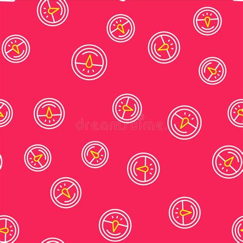 Line Electric Meter Icon Isolated Seamless Pattern On Red Background Vector Stock Vector