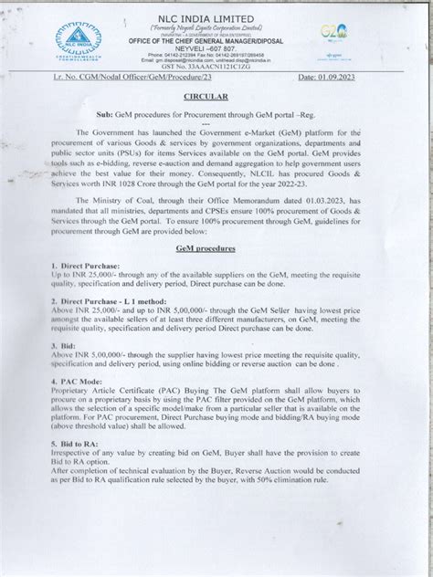 Gem Procurement Guideline Pdf Procurement Auction