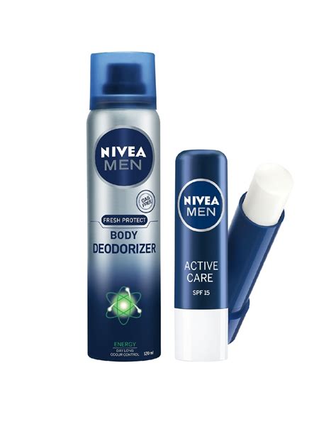 Buy Nivea Men Energy Body Deodorizer With Active Care Spf 15 Lip Balm