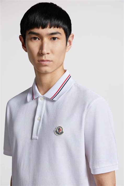 Optical White Logo Patch Polo Shirt Polos And T Shirts For Men Moncler Hk