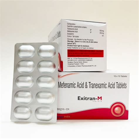 Exitranm Tranexamic Acid Mefenamic Acid Tablet