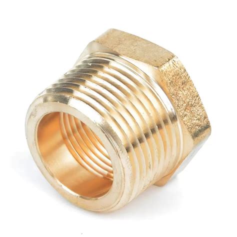 Hex Bushing Fitting Threaded Pipe Reducing G 1 Npt Male X 34 Brass
