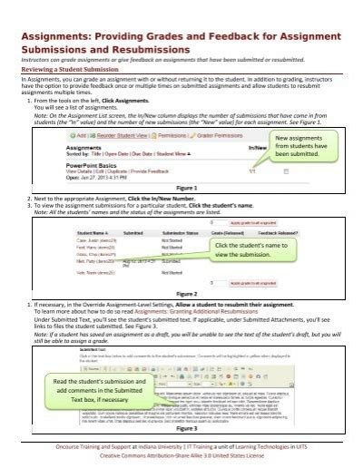 Assignments Providing Grades And Feedback For Assignment