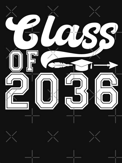 Class Of 2036 Grow With Me First Day Of School Graduation Essential T