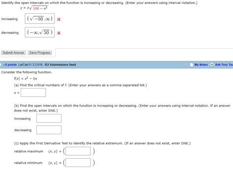 solved identify the open intervals on which the function is