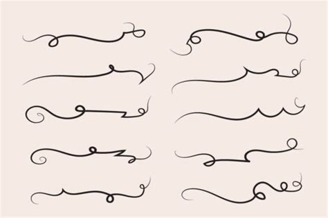 Calligraphy Text Elements Tails Swoosh Graphic By Nurearth · Creative