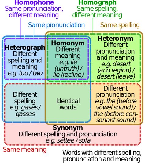 ملف Homograph Homophone Venn Diagram Svg المعرفة