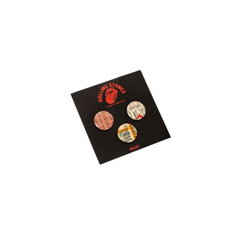 3x Ticket Stub Button Pack Rs No 9 Carnaby St