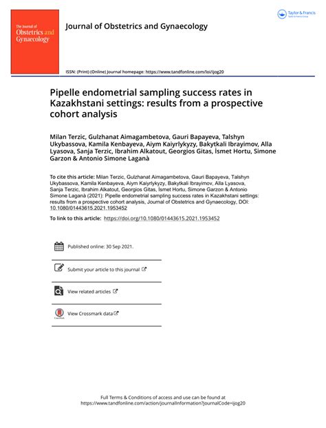 Pdf Pipelle Endometrial Sampling Success Ratespdf