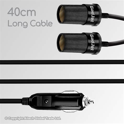 Dual Socket Cigarette Lighter Splitter Gadjet