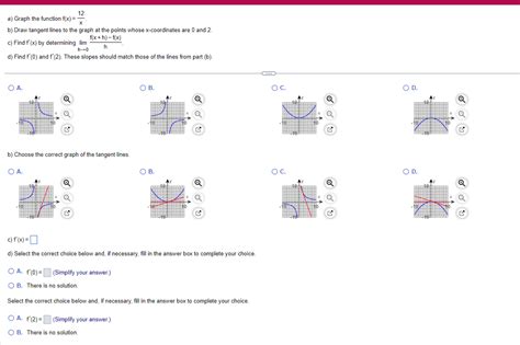 Solved A Graph The Function F X X B Draw Tangent Lines Chegg