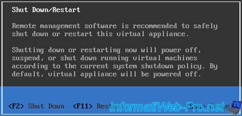 Presentation Of The VCSA VMware VCenter Server Appliance Console In A VMware VSphere