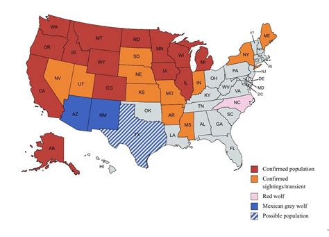 Red Wolf Habitat Map