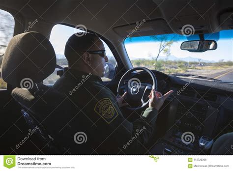 Arizona Tucson A Border Patrol Control The Fence Near Nogales