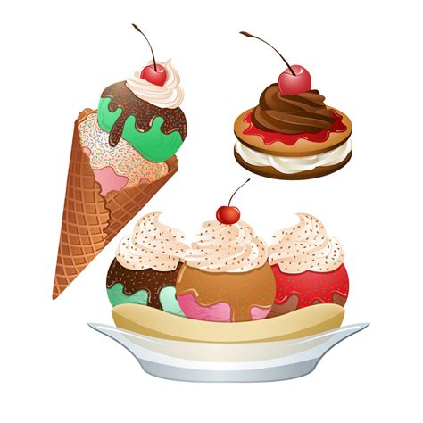 Desserts Clipart Set Of 9 Png  And Vector Desserts From