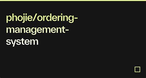 Phojie Ordering Management System Codesandbox
