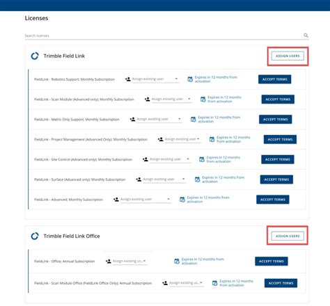 Trimble Subscription Software License Assignment BuildingPoint