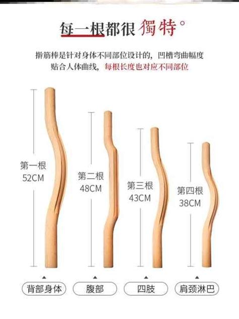 疏通棒神器肚子美容院腿部赶筋棍榉木身体擀筋棒实木按摩全身经络 虎窝淘